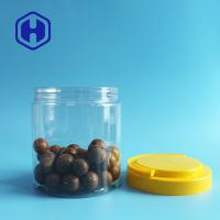 China 120mm Round PET Straight Sided Plastic Jar 1380ml 47oz with Lid Handle Food Grade Transparent for sale
