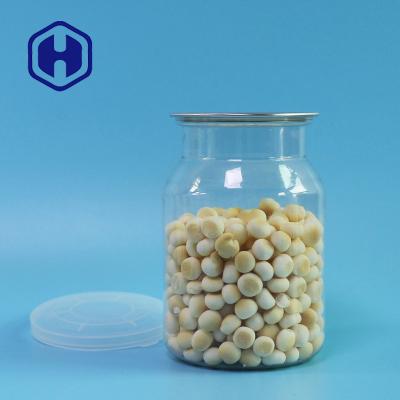 China Custom 510ml Clear PET Can For Nuts packing Easy Open And Bring for sale