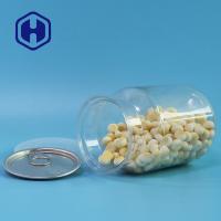 China Custom 510ml Clear PET Can For Nuts packing Easy Open And Bring for sale