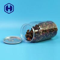 China Custom 24oz 720ml Transparent PET Plastic Cans with Lids for Dry Food Packaging for sale