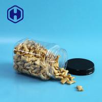China Snack Square Empty PET Food Plastic Jar 30OZ Leak Proof for sale