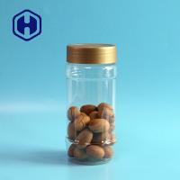 China 1000ml Transparent PET Jar with Gold Screw Top for Snacks Coffee Beans for sale
