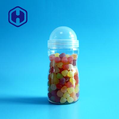 China 490ml 16.5oz Wide Mouth Leak Proof Transparent PET Plastic Jar 70mm Diameter for sale