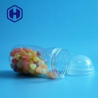 China 490ml 16.5oz Wide Mouth Leak Proof Transparent PET Plastic Jar 70mm Diameter for sale