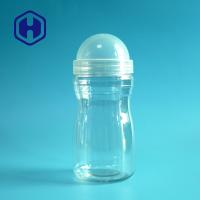 China 490ml 16.5oz Wide Mouth Leak Proof Transparent PET Plastic Jar 70mm Diameter for sale