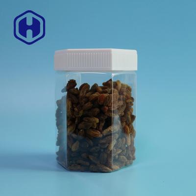 China Hexagonal 23oz 680ml BPA Free Food Grade PET Jar with Leak Proof Screw Lid for sale