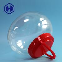 China 3740ml 126oz Large Round PET Plastic Jar with Lid and Handle for Gift Packaging for sale
