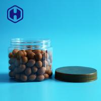China Hexagon 450ml 15oz Peanut Plastic Jar With Screw Caps 81mm Height for sale