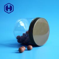 China Hexagon 450ml 15oz Peanut Plastic Jar With Screw Caps 81mm Height for sale