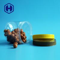 China Hexagon 450ml 15oz Peanut Plastic Jar With Screw Caps 81mm Height for sale