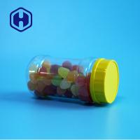 China Bulk Sweets Biscuits 230ml Round Screw Lid Plastic Jars  Diameter 54mm for sale