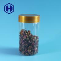 China 300ml Airtight Round Straight Plastic Jar Food Safe 116mm Height PET Clear Bulk for sale