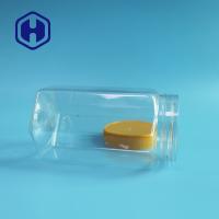 China Bulk 670ml Transparent Hexagon Wide Mouth PET Plastic Food Packaging Jar with Lid for sale