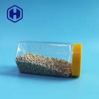 China Bulk 670ml Transparent Hexagon Wide Mouth PET Plastic Food Packaging Jar with Lid for sale