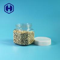 China Small Hexagonal 190ml Empty Plastic Food Jars with Lids for Sweets Peanuts Rice Beans Packing for sale