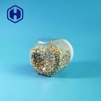 China Small Hexagonal 190ml Empty Plastic Food Jars with Lids for Sweets Peanuts Rice Beans Packing for sale