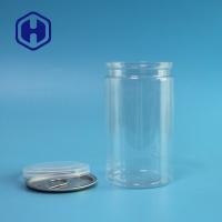 China 410ml 211# Easy Open Empty clear Plastic Pet Can For Food Leak Proof for sale