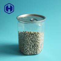 China Hexagonal 520ml Bpa Free Easy Open PET Empty Plastic Can For Food Bulk Packaging for sale
