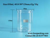 China Custom 830ml 401# PET Transparent Easy Open End Cans Food Packaging Leak Proof Airtight for sale