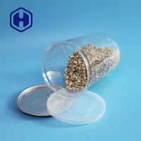 China 1000ml Transparent PET Plastic Food Can with Aluminum EOE Lid for Popcorn Packaging for sale