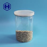 China 1000ml Transparent PET Plastic Food Can with Aluminum EOE Lid for Popcorn Packaging for sale