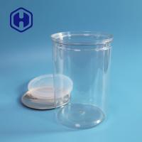 China 1000ml Transparent PET Plastic Food Can with Aluminum EOE Lid for Popcorn Packaging for sale