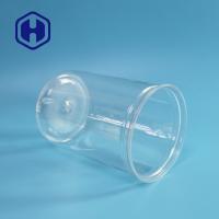 China 1000ml Transparent PET Plastic Food Can with Aluminum EOE Lid for Popcorn Packaging for sale