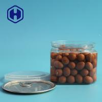 China Bulk Square 430ml clear PET Can for Peanut Nuts Leak Proof for sale