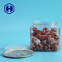 China 610ml Square PET Can with Aluminum Lid for Dry Fruits Grains Empty Transparent Food Grade Plastic for sale