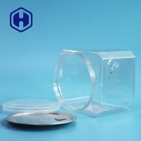 China 610ml Square PET Can with Aluminum Lid for Dry Fruits Grains Empty Transparent Food Grade Plastic for sale