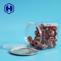 China 610ml Square PET Can with Aluminum Lid for Dry Fruits Grains Empty Transparent Food Grade Plastic for sale