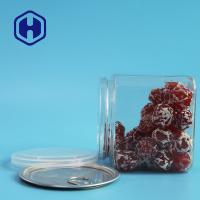 China 610ml Square PET Can with Aluminum Lid for Dry Fruits Grains Empty Transparent Food Grade Plastic for sale