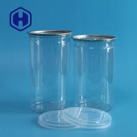 China Food Grade PET Plastic Canning Cans 680ml 83.3mm Diameter Transparent Spice Container for sale