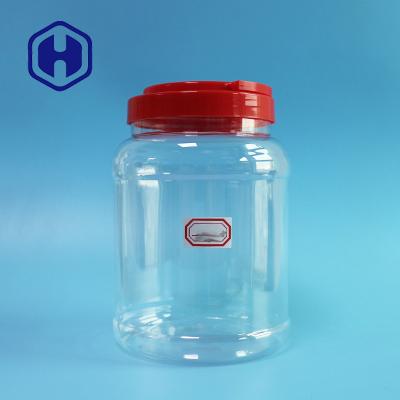 China 120mm 2920ml Transparent PET Plastic Jar with Screw Cap and Aluminum Foil Sealing for sale