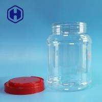 China 120mm 2920ml Transparent PET Plastic Jar with Screw Cap and Aluminum Foil Sealing for sale