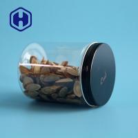 China Food Grade PET Plastic Jar 350ml 390ml with Metal Lid for Cashews Beans Seeds for sale