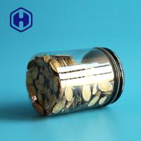 China Food Grade PET Plastic Jar 350ml 390ml with Metal Lid for Cashews Beans Seeds for sale