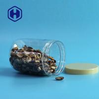 China Transparent 500ml Plastic Packaging Jar Screw Lid Custom Logo for sale