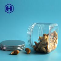 China 420ml 16oz Square PET Jar with Aluminum Cap for Food Packing Airtight Leak Proof for sale