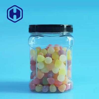 China 720ml 24oz Home Storage Square Plastic Jar Bpa Free Transparent for sale