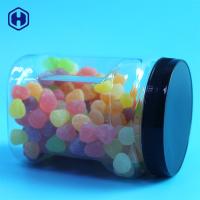 China 720ml 24oz Home Storage Square Plastic Jar Bpa Free Transparent for sale