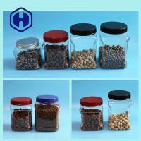 China Biscuits Nuts Chocolate packing plastic jar Wide Mouth Square 1930ml 65oz for sale