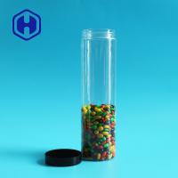 China 420ml Clear PET Tall Plastic Jar with Aluminium Foil Seal for Long Pasta Noodle Decoration Packaging for sale