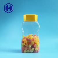 China 820ml Clear Unique Plastic Coffee Jar Packaging With Screw Lids Liner for sale