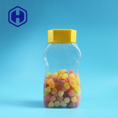 China 820ml Clear Unique Plastic Coffee Jar Packaging With Screw Lids Liner for sale
