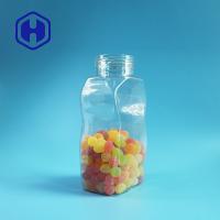 China 820ml Clear Unique Plastic Coffee Jar Packaging With Screw Lids Liner for sale