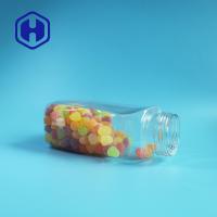 China 820ml Clear Unique Plastic Coffee Jar Packaging With Screw Lids Liner for sale