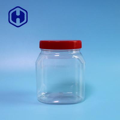 China 360ml Oval Food Grade PET Jar for Cashews Peanuts with Custom Plastic Cover for sale
