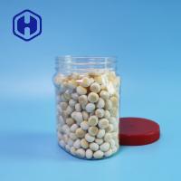 China 360ml Oval Food Grade PET Jar for Cashews Peanuts with Custom Plastic Cover for sale