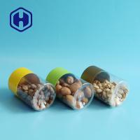 China 556ml 211# Transparent Empty PET Plastic Bottle Can With Screw Cover for sale